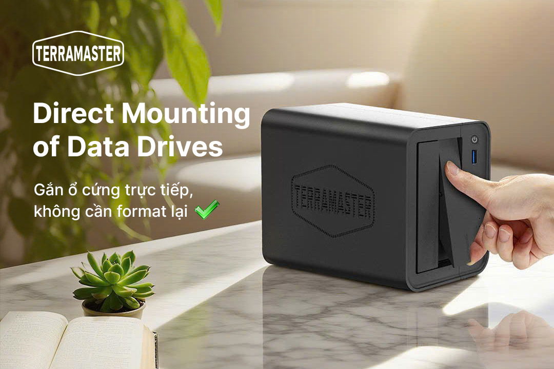 TerraMaster ra mắt công nghệ Direct Mounting of Data Drives - NextIS